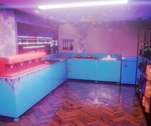 ArtStation - Cyberpunk snack bar | Resources
