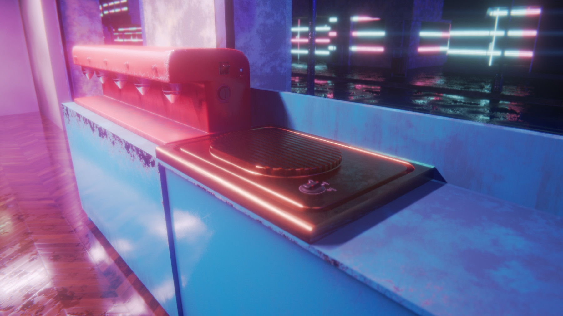 ArtStation - Cyberpunk snack bar | Resources