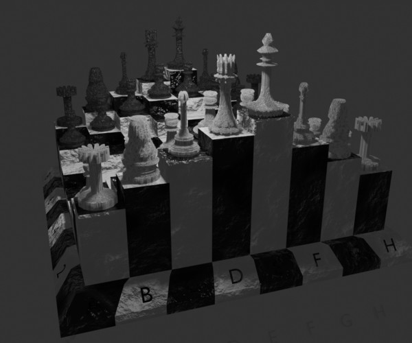 ArtStation - Abstract Chess Board and Pieces | Resources
