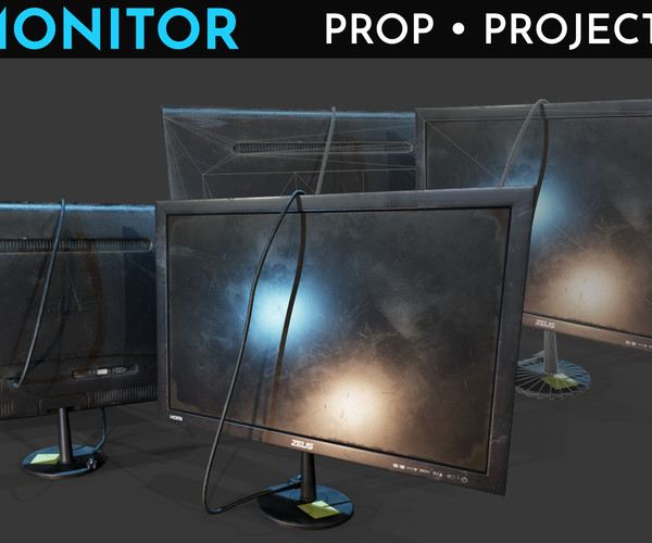 ArtStation - HD Monitor Free Prop + Project Files | Game Assets