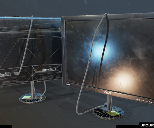 ArtStation - HD Monitor Free Prop + Project Files | Game Assets