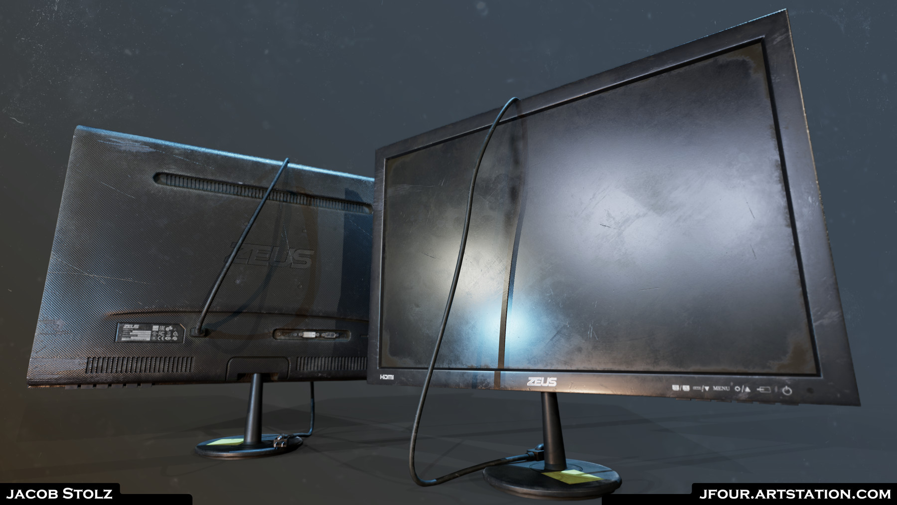 ArtStation - HD Monitor Free Prop + Project Files | Game Assets