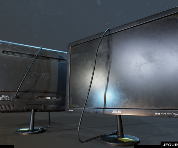 ArtStation - HD Monitor Free Prop + Project Files | Game Assets