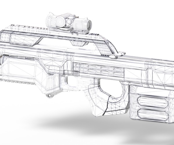 ArtStation - Futuristic Rifle | Game Assets