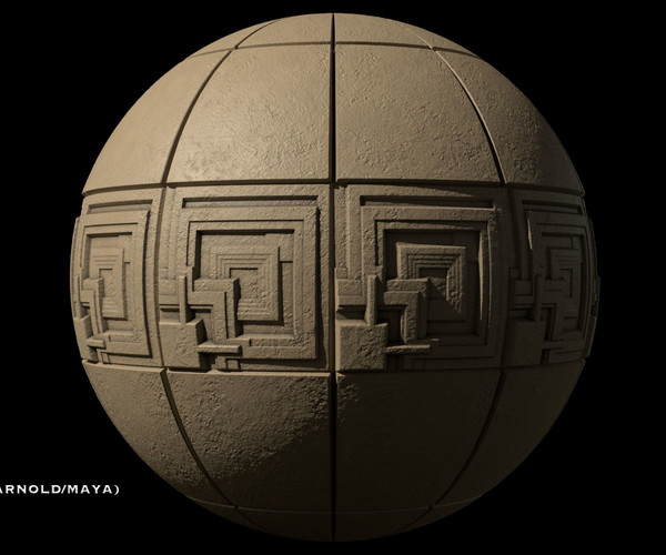 ArtStation - Replicant tile - Blade Runner / Ennis House / Frank Lloyd ...