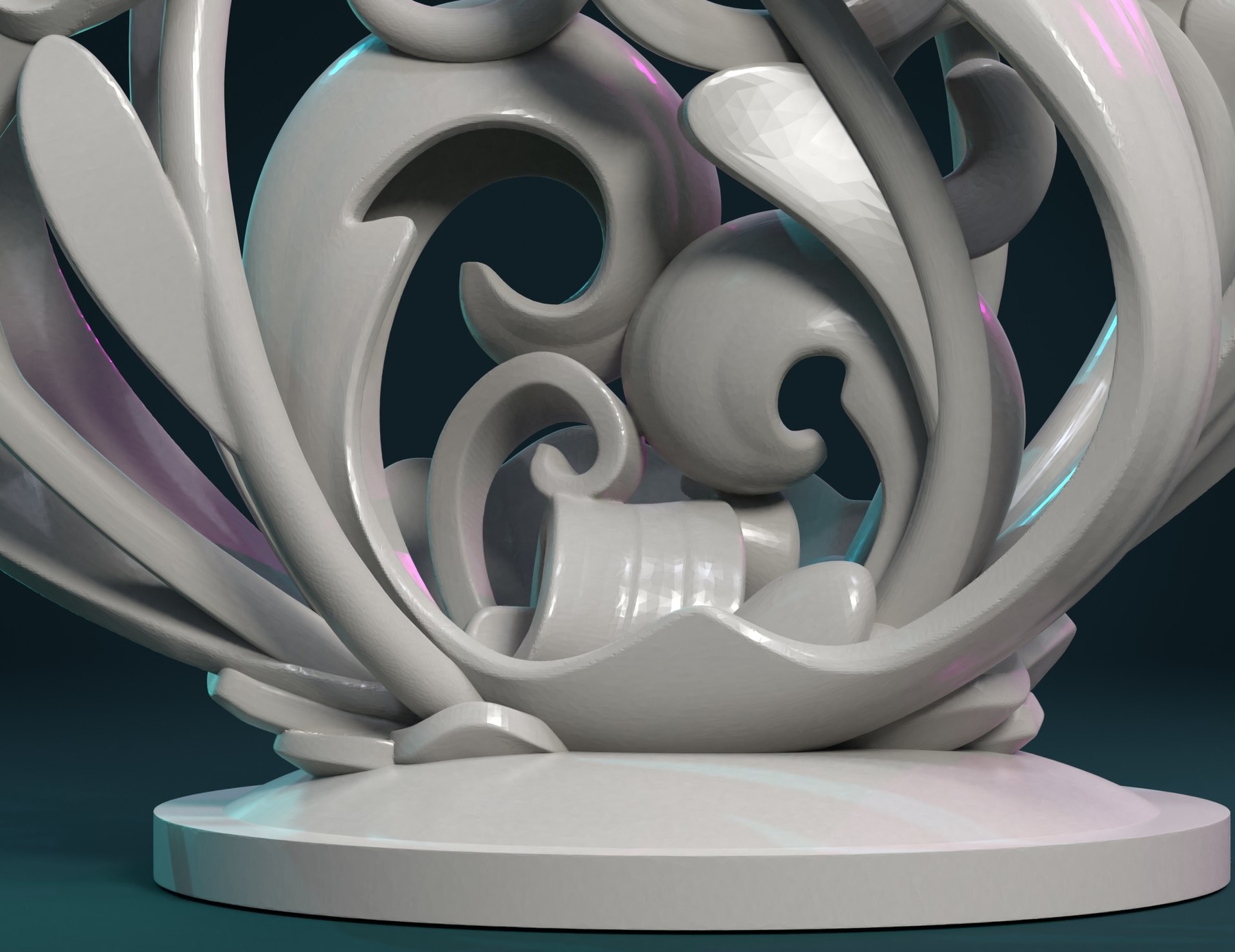 ArtStation - Scroll plant Sculpture | Resources