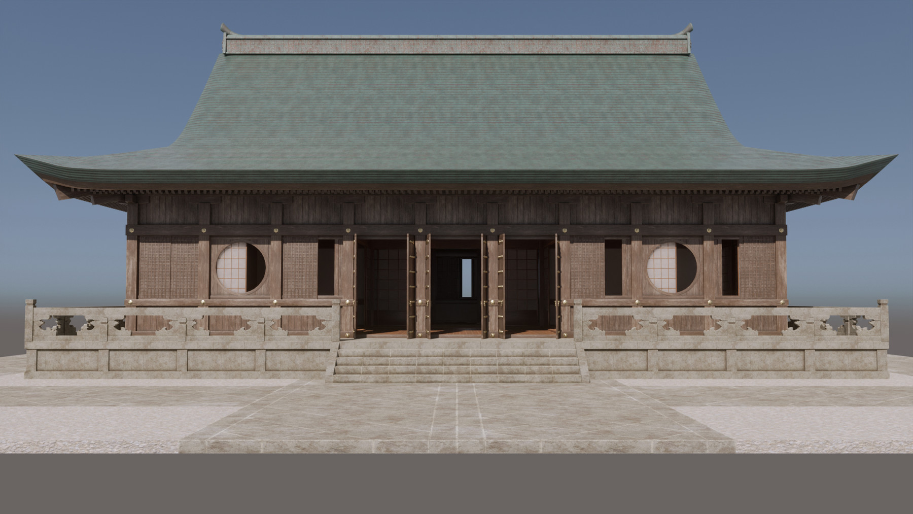 ArtStation - Japanese Modular Temple 3 | Game Assets