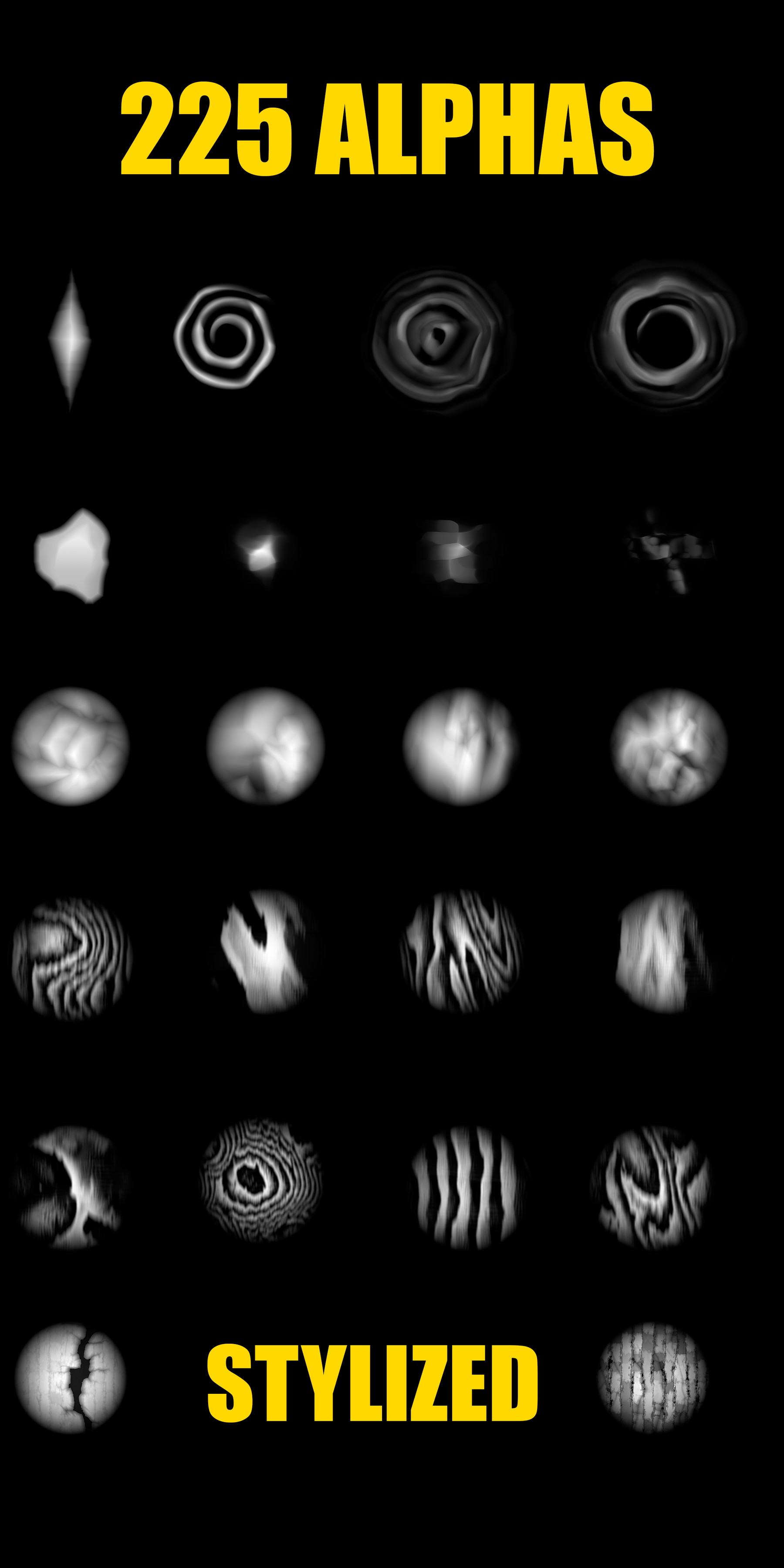 ArtStation - Stylized Alphas Vol.1 | Brushes