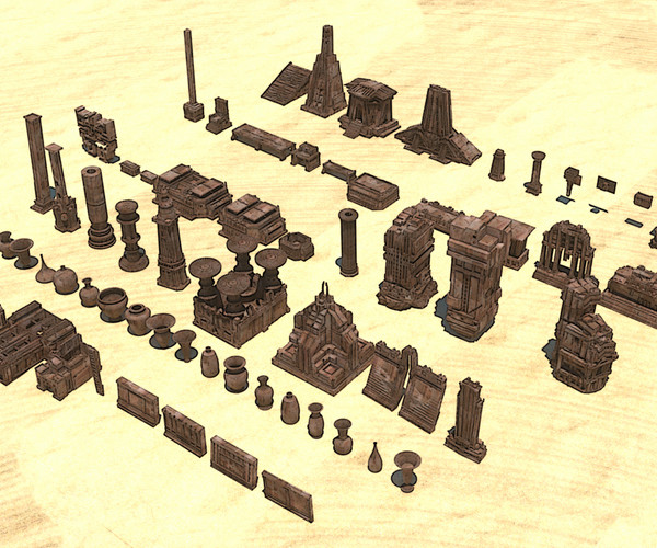 ArtStation - Ruins Kitbash & Medium Tutorial [Bundle] | Resources