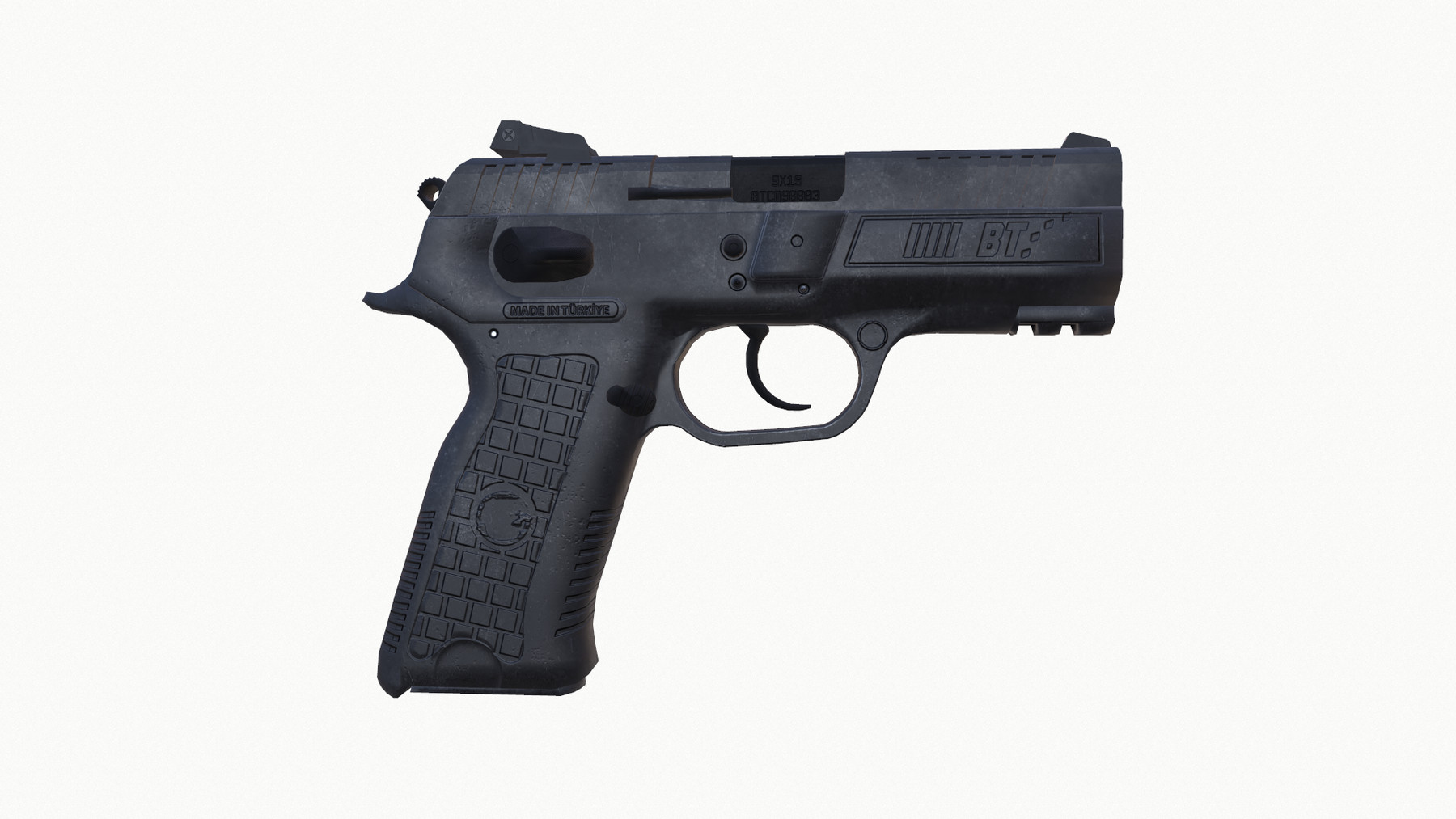 ArtStation - Low Poly Pistol BT3 3 Colour Modern Weapons | Resources