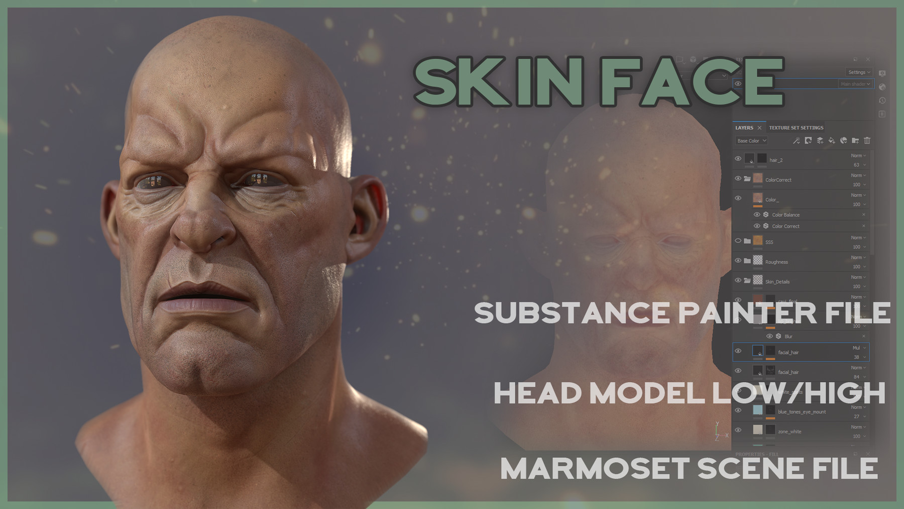 ArtStation - Skin Face - Substance File (layer by layer) | Resources