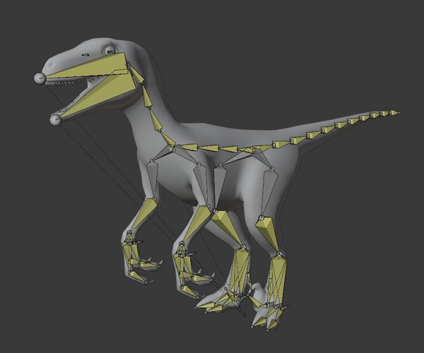 ArtStation - 3D Model: Velociraptor Rigged | Resources