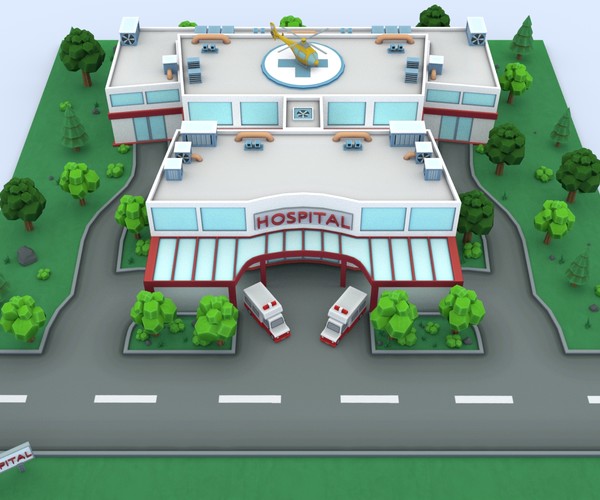 ArtStation - Cartoon Hospital | Resources