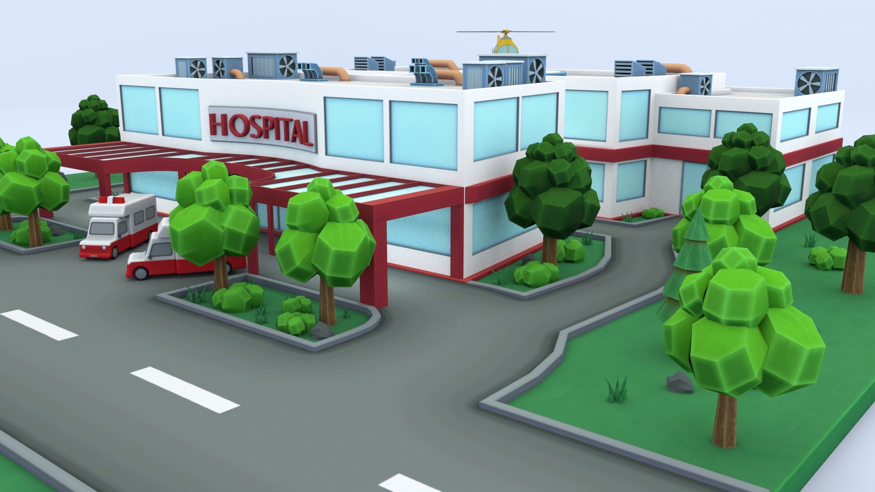 ArtStation - Cartoon Hospital | Resources