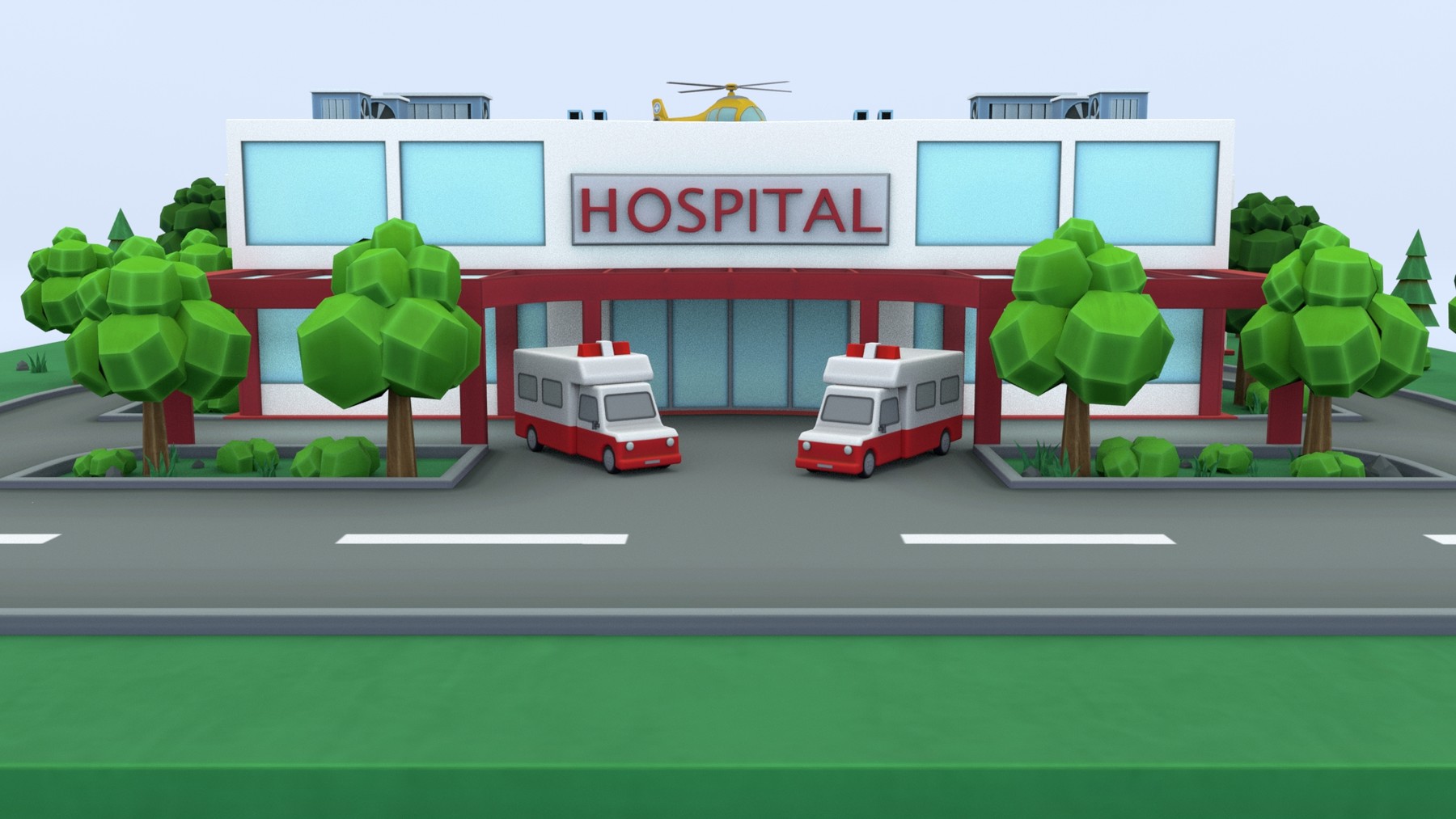 ArtStation - Cartoon Hospital | Resources