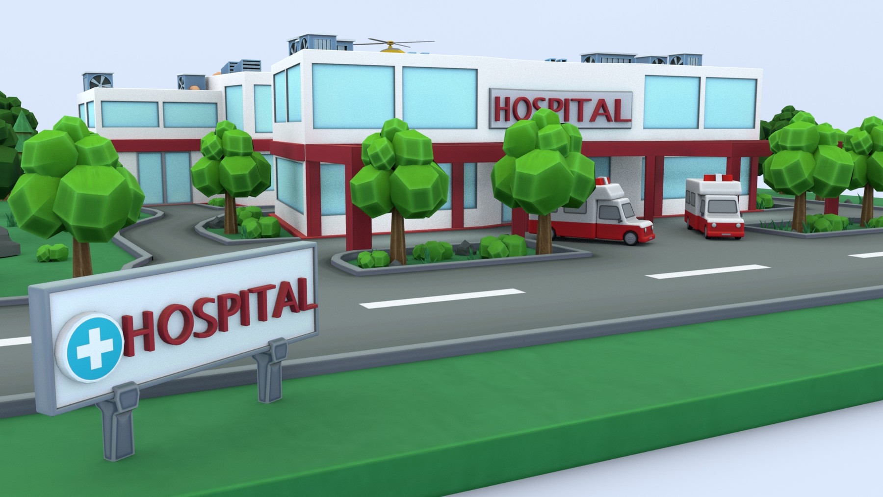 ArtStation - Cartoon Hospital | Resources