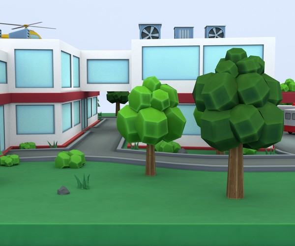 ArtStation - Cartoon Hospital | Resources