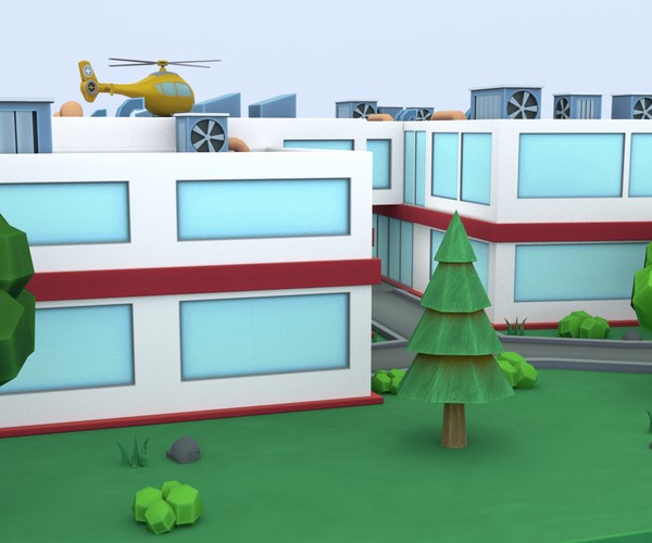 ArtStation - Cartoon Hospital | Resources