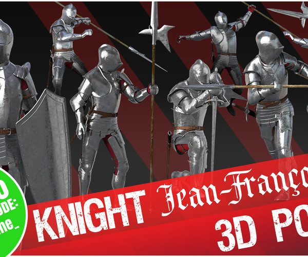 ArtStation - 3D Poses - Knight "Jean-François" | Resources