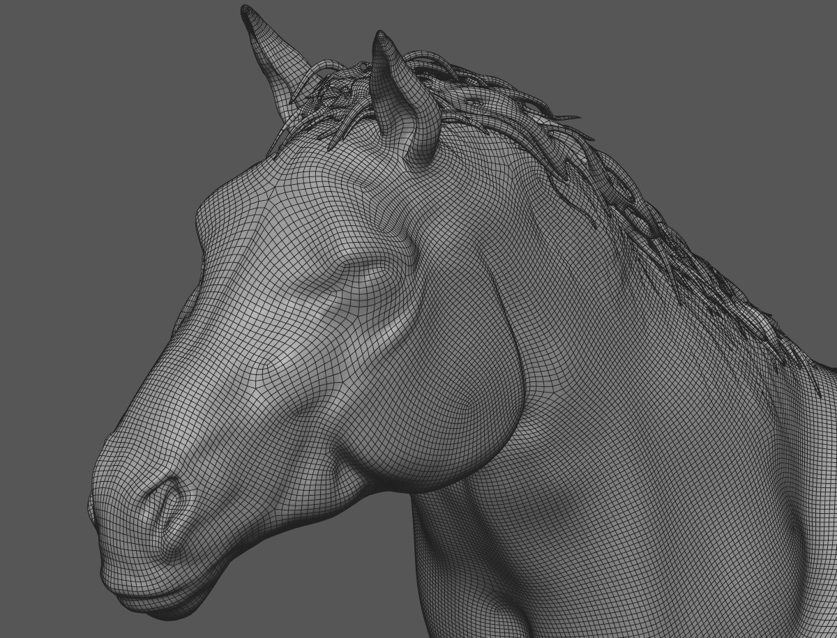 ArtStation - Male stallion horses 3D model | Game Assets