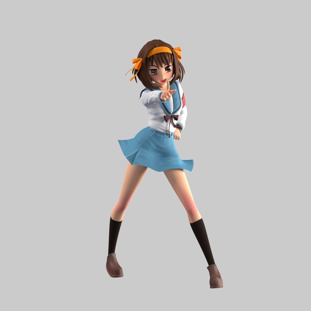 ArtStation - Haruhi 3D model | Resources