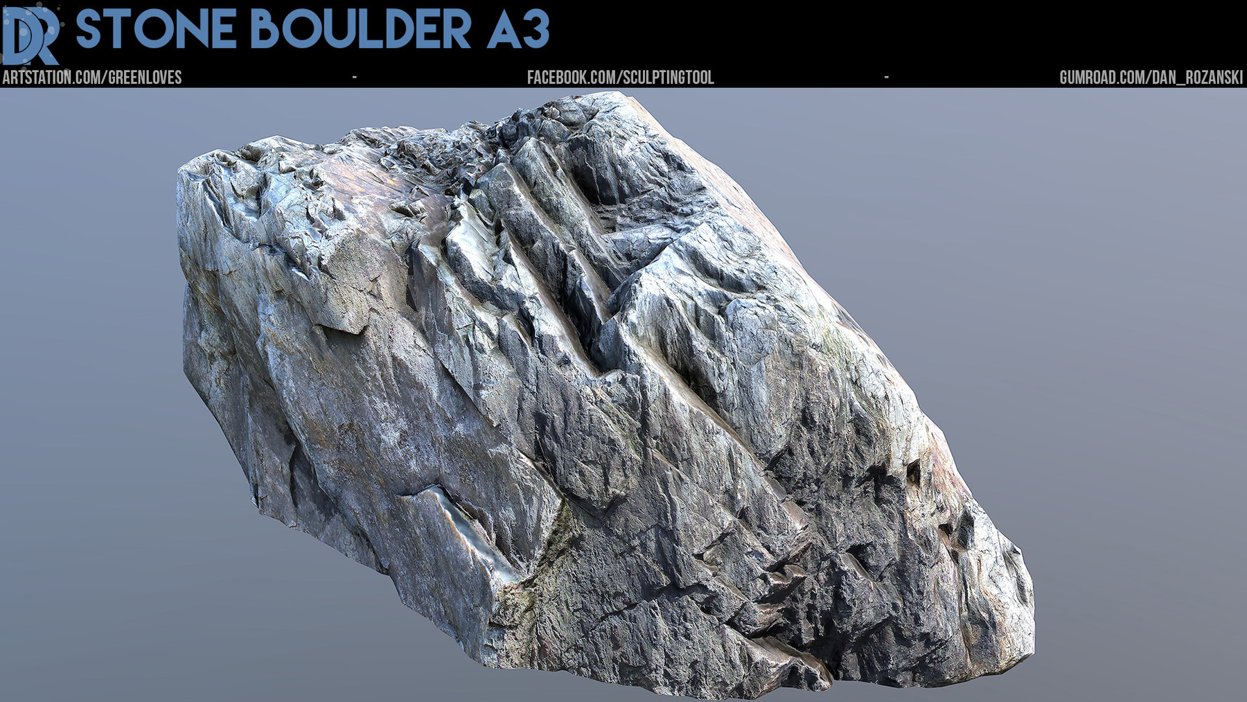 ArtStation - Stone Boulder A3 | Game Assets