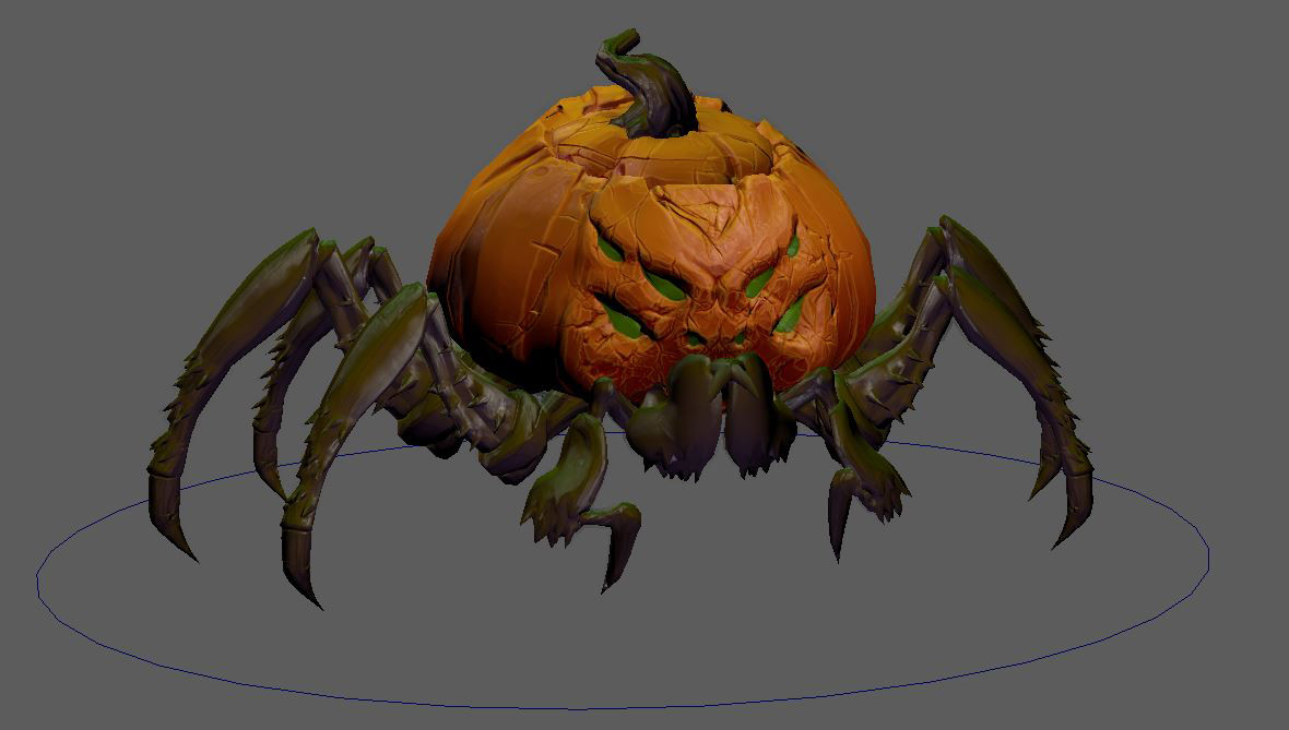ArtStation - Pumpkin Spider Rig | Game Assets