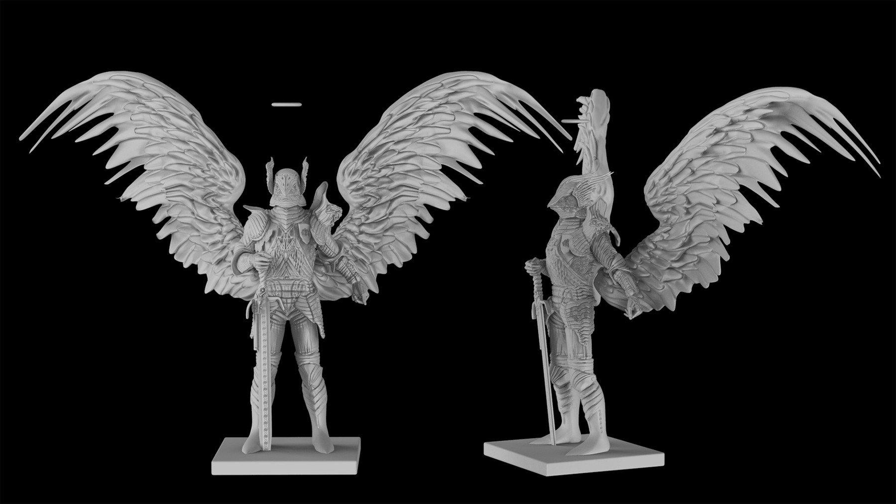 ArtStation - Angelic Guardian 3d model -for concept art, illustration ...