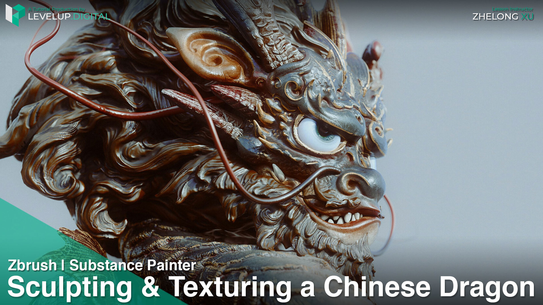 ArtStation - Sculpting & Texturing a Chinese Dragon (Subtitled) | Zhelong Xu | Tutorials