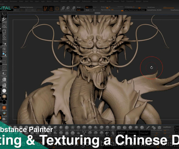 ArtStation - Sculpting & Texturing a Chinese Dragon (Subtitled) | Zhelong Xu | Tutorials