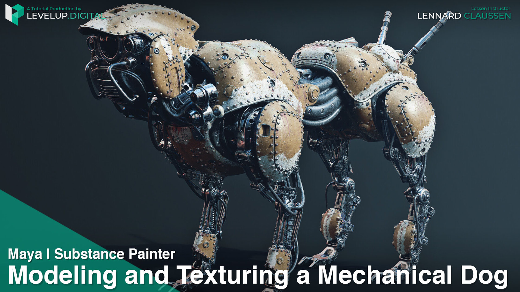 ArtStation - Modeling and Texturing a Mechanical Dog | Lennard Claussen | Tutorials