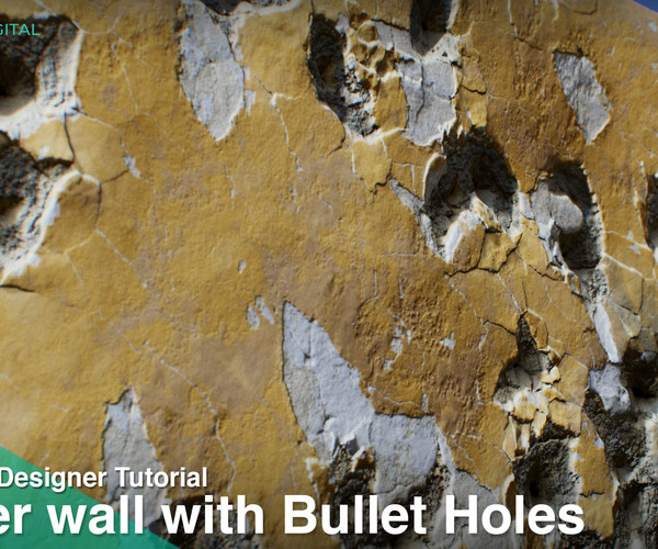 ArtStation - Plaster Wall with Parameter-driven Bullet Holes | Daniel Thiger | Tutorials