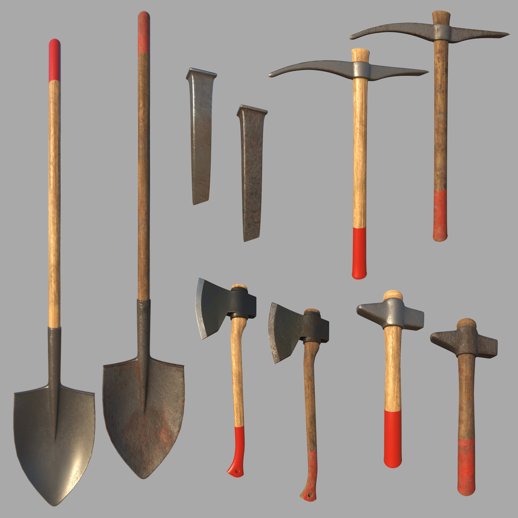 ArtStation - 16 Masonry Tools + 1 Stand | Resources