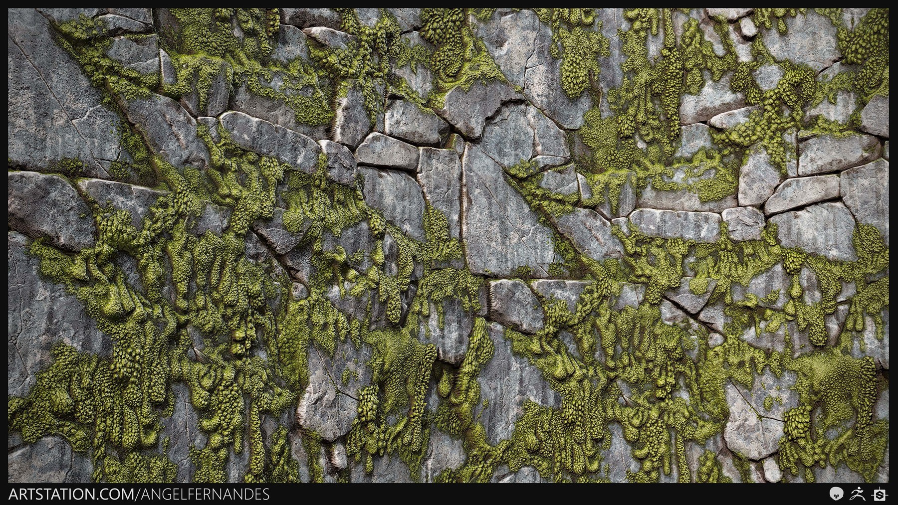 ArtStation - Algae on Stone Material Substance Designer ZBrush | Resources