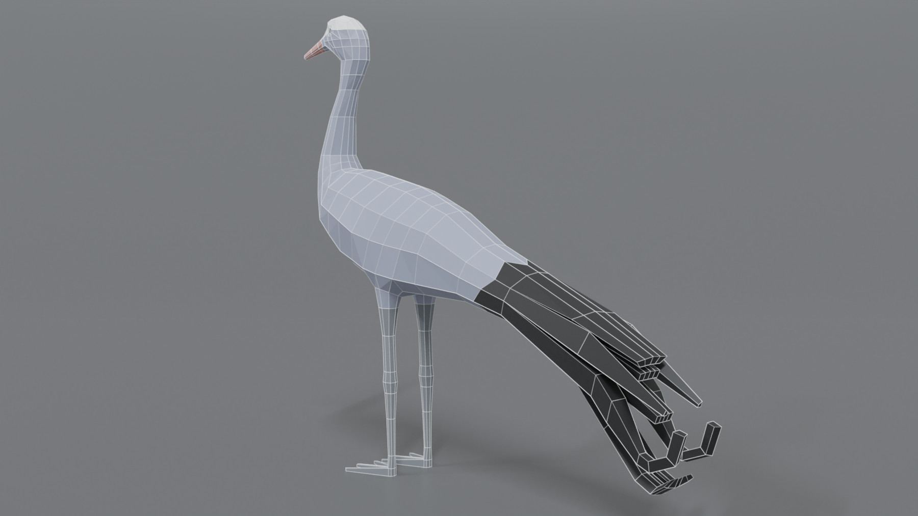 ArtStation - Low Poly Cartoon Blue Crane | Game Assets