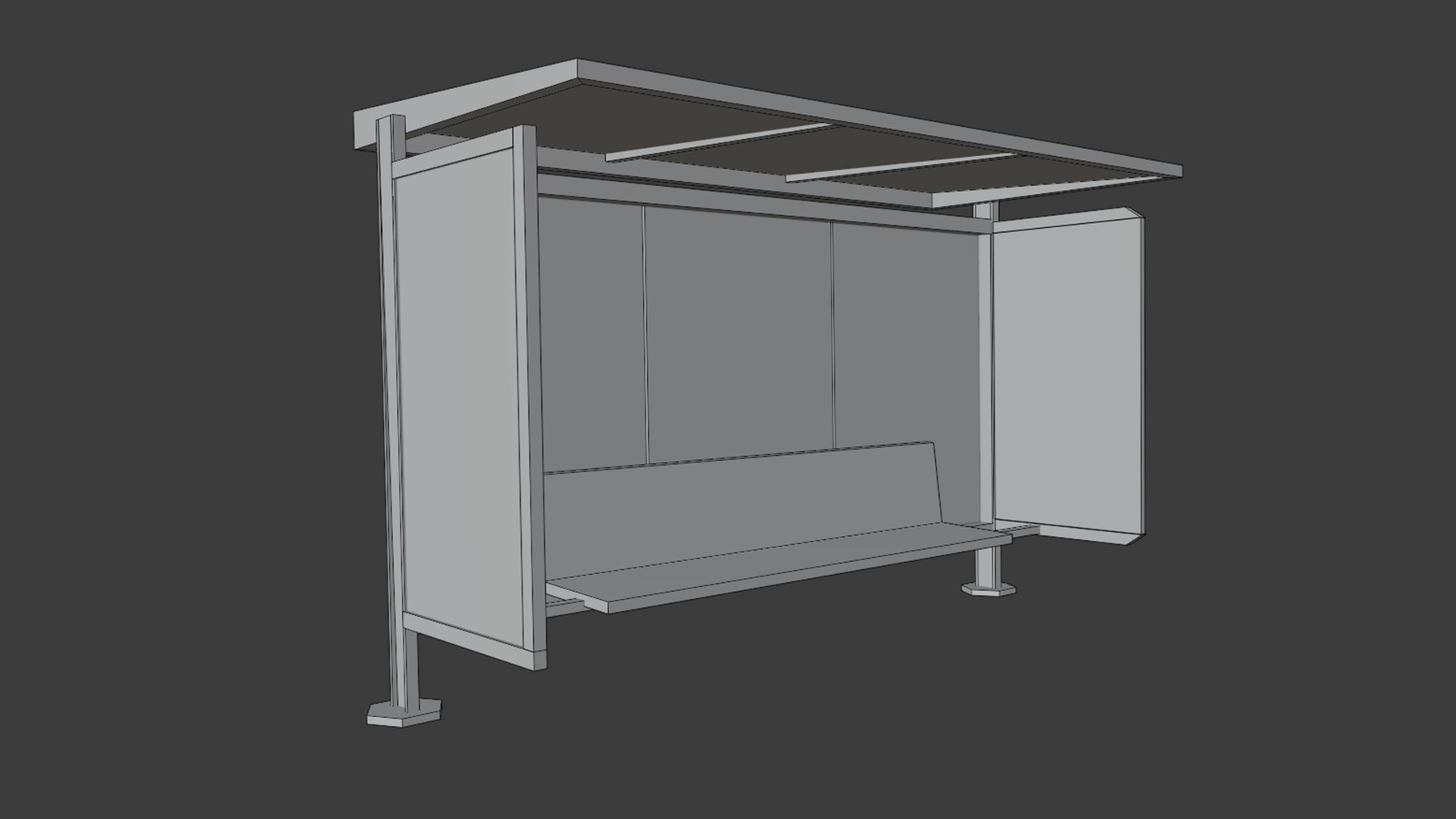ArtStation - Bus Stop | Game Assets