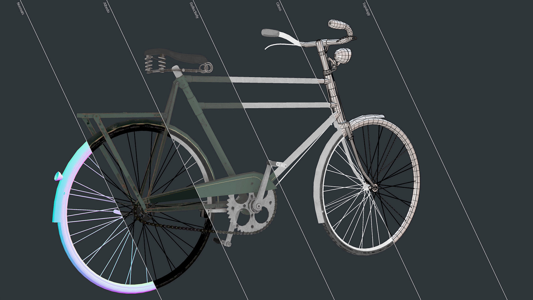 ArtStation - PBR Vintage Bicycle | Game Assets