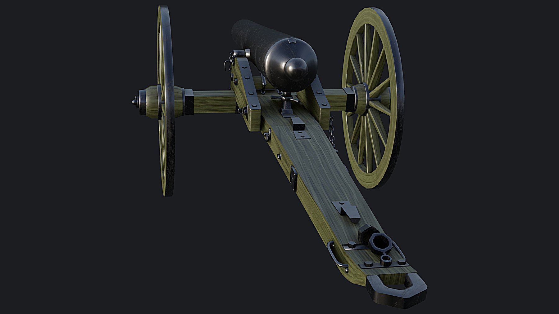 ArtStation - 3-inch ordnance rifle (cannon), model 1861 GameReady 3d ...