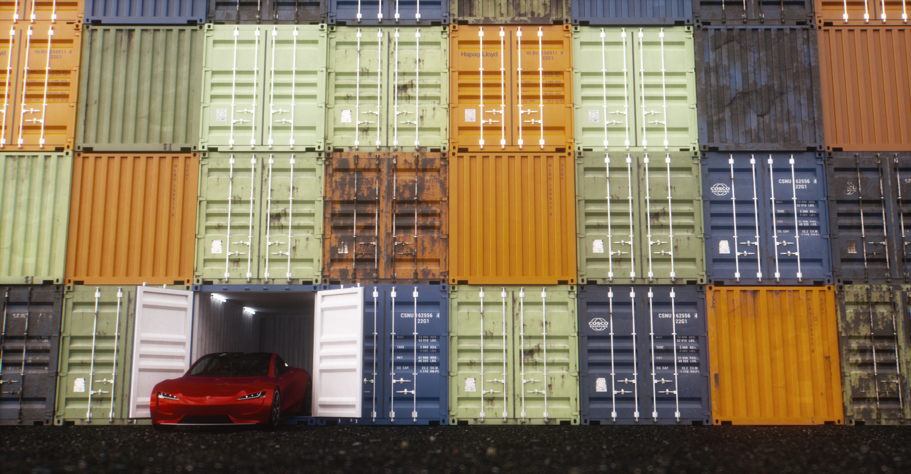 Velislav Slavov - 20 ft Shipping Container 3D Model