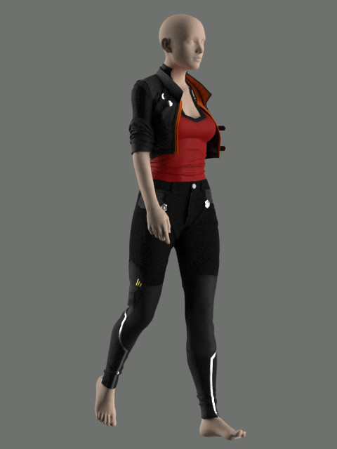 ArtStation - Sci-Fi Jacket with Pants - 52 Marvelous Designer and Clo3D | Game Assets