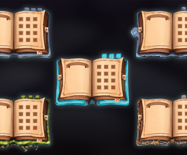 ArtStation - Spell Books Open | Game Assets