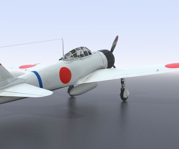 ArtStation - MITSUBISHI A6M2 Type0 Model11 Serial 3-112 - Rigged | Game Assets