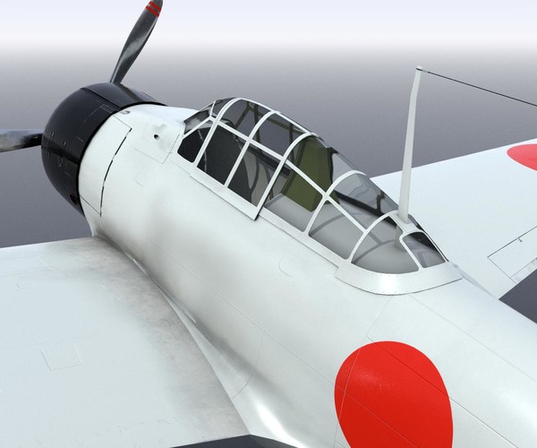 ArtStation - MITSUBISHI A6M2 Type0 Model11 Serial 3-112 - Rigged | Game Assets