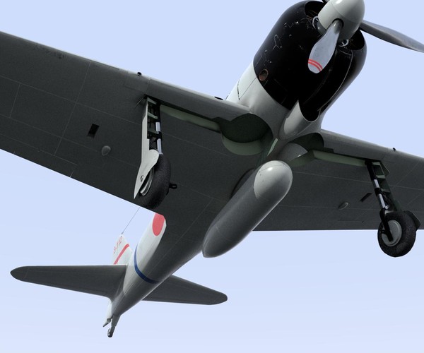 ArtStation - MITSUBISHI A6M2 Type0 Model11 Serial 3-112 - Rigged | Game Assets