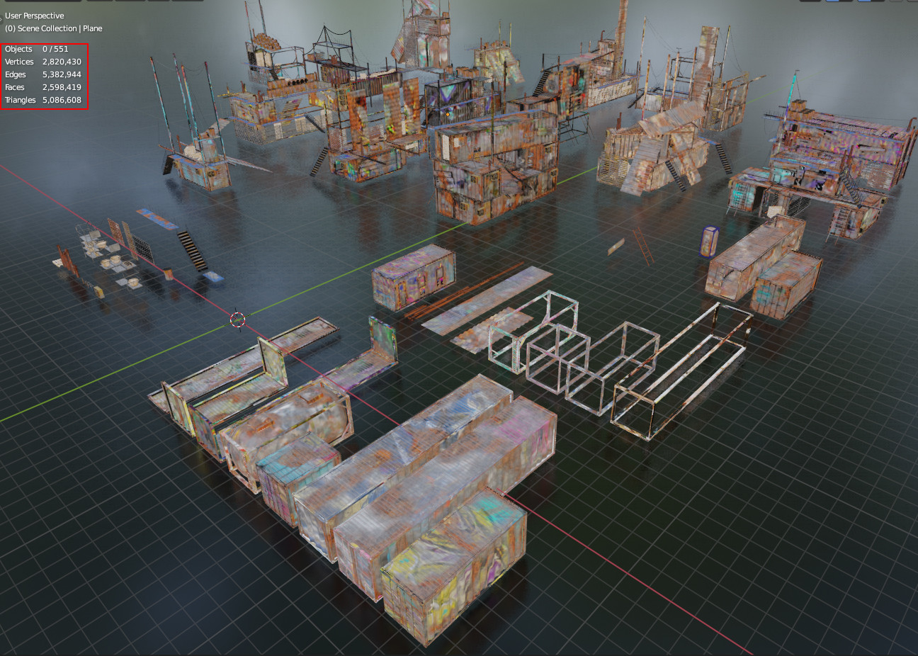 ArtStation - Post-Apocalyptic Kitbash, Shipping Container Themed, 60 ...