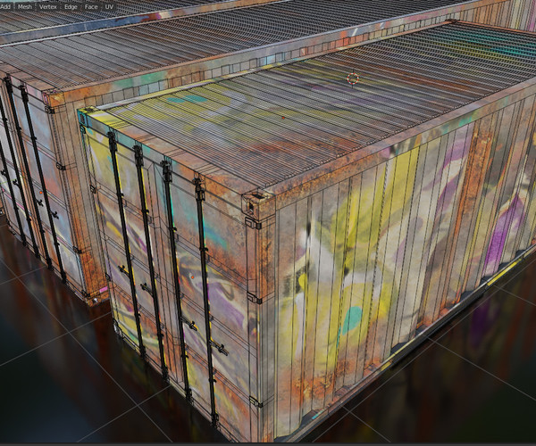 ArtStation - Post-Apocalyptic Kitbash, Shipping Container Themed, 60 ...