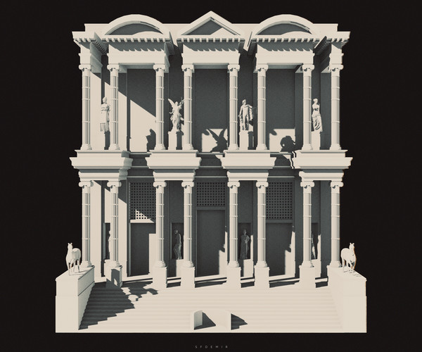 ArtStation - Library Of Celsus - Ephesus PBR | Resources