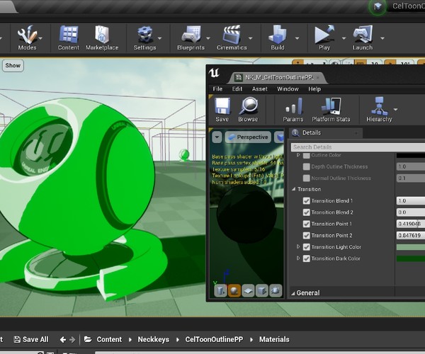 ArtStation - Cel Toon Outline PostProcess Material - Unreal Engine | Resources