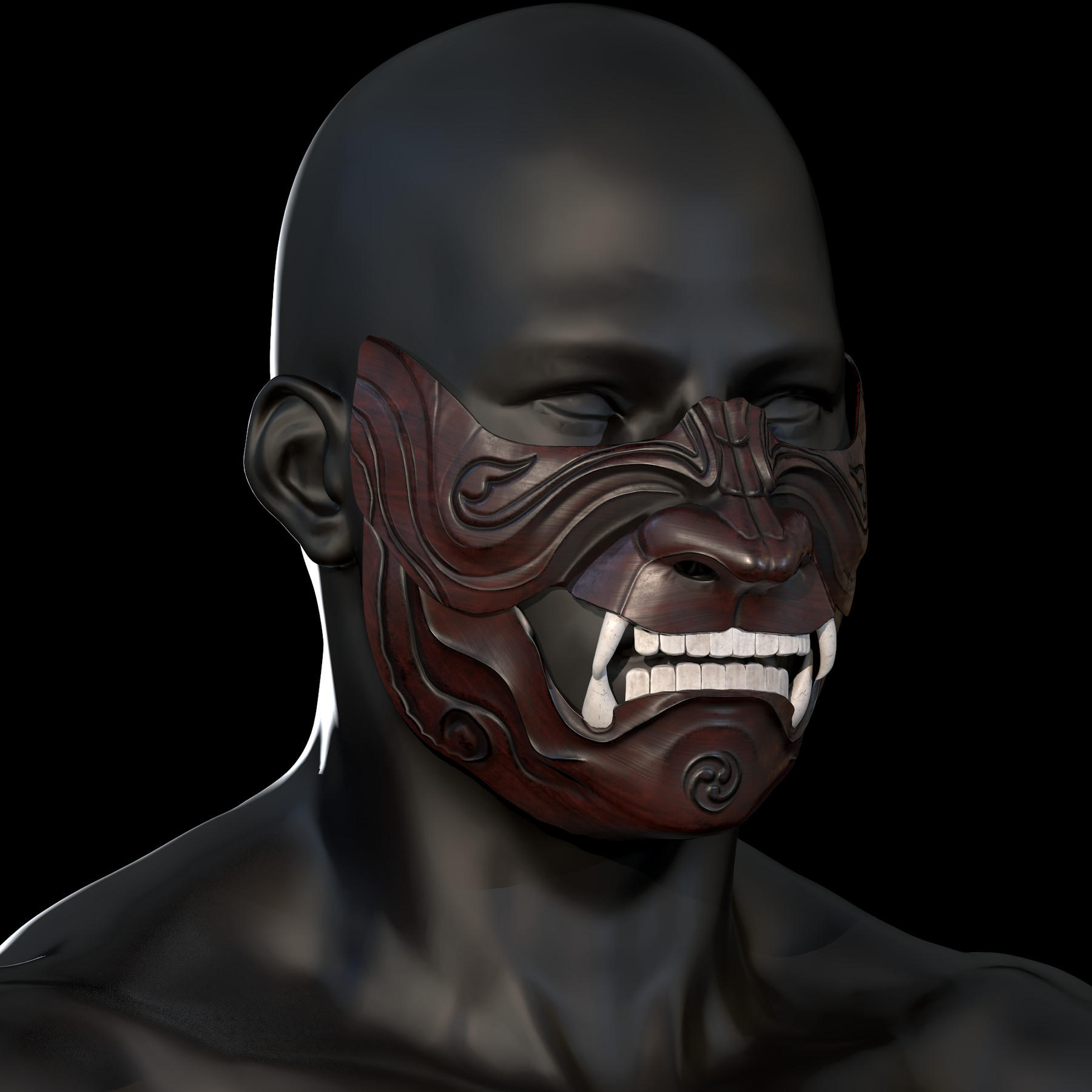 ArtStation - Samurai Mask ver1 | Game Assets