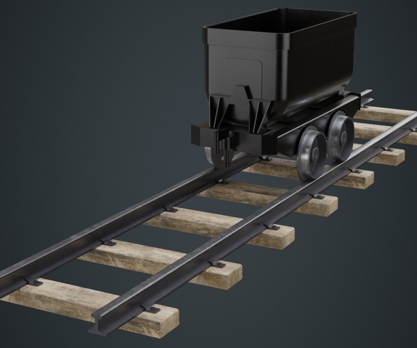 ArtStation - Mining Cart 1A | Game Assets